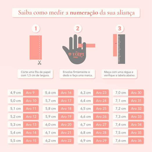 Como medir do dedo – Volpi Joias